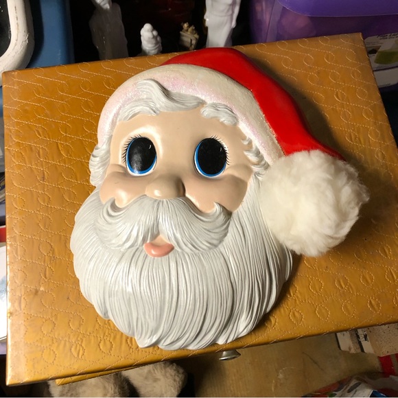 Vintage | Holiday | Vintage Ceramic Hand Painted Santa Head | Poshmark